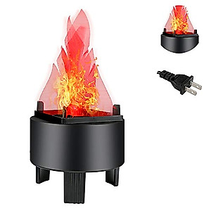 Globalstore 3D LED Fake Fire Flames Effect Light, 110V Electric Fake Campfire Lamp, Artificial Flickering Flame Table Lamp Halloween Christmas Party Decorations Holiday Supplies for Bar, Stage, Home
