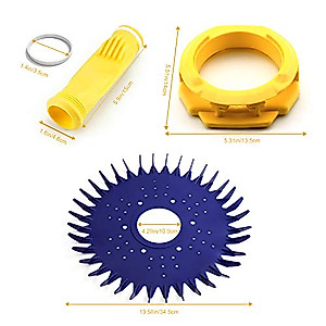 Funmit W70329 Finned Seal Disc Skirt & W69698 Pool Cleaner Diaphragm & W70327 Foot Pad Pool Cleaner Kit Replacement for Zo-diac Baracuda G2 G3 G4 Replace W69721 W72855