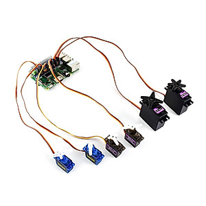 Servo Driver HAT Board for Raspberry Pi Zero/Zero W/Zero WH/2B/3B/3B+ 16-Channel Servo/PWM Outputs with I2C Interface Used for Controlling Robotic Arm or Hexapod Walker