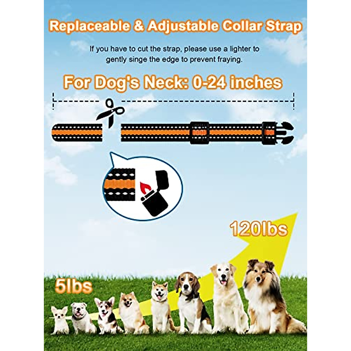 Bousnic Dog Shock Collar 2 Dogs (5-120Lbs) - 3300 ft Waterproof Training Collar for Dogs Large Medium Small with Rechargeable Remote, Beep (1-8) Vibration (1-16) and Humane Shock (1-99) Modes