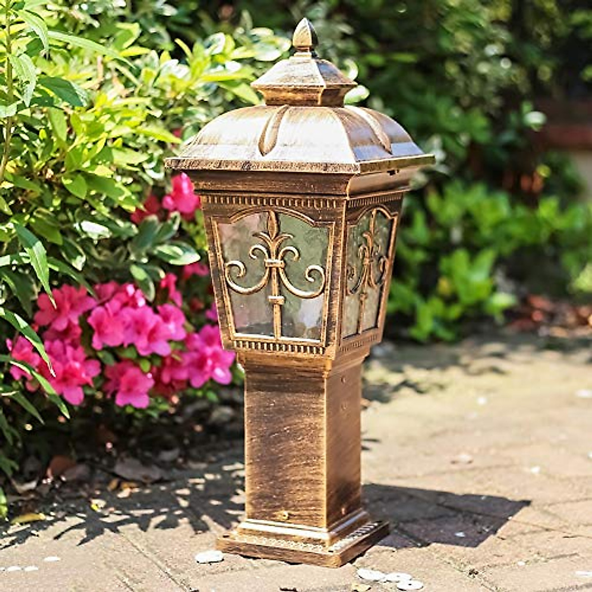 Lights Outdoor IP65 Outdoor Aluminum Pillar Lights Night Lighting Waterproof Post Lights Villa Exterior Community Street Streetlights Lanterns Lights for Park Terrace Landscape Decor E27 Stadium