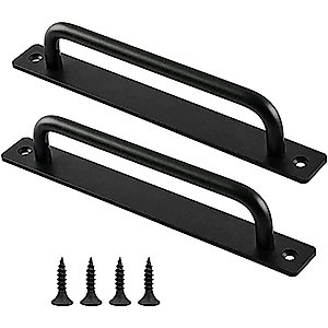 gaizda Pack of 2 barn Door Handle,Sliding Door Pull Handle,High Performance Handle, Cabinet Door Handles, Drawer Knobs, Kitchen Handles,Hardware Door Handle for a Wooden Door,Cabinet Door,Black