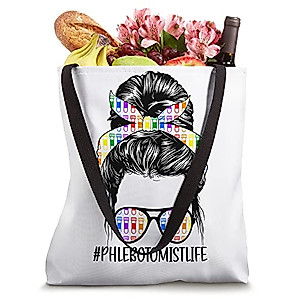 Phlebotomist Life Messy Bun Phlebotomy Tote Bag