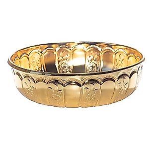 Alisveristime Turkish Authentic Copper Bath Bowl & Hammam Bowl (Gold)