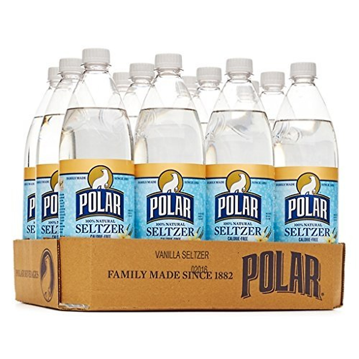 Polar Seltzer Water Bottles No Sodium and No Calories 33.8 Fl. Oz, (Pack of 12) (Vanilla)11