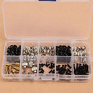 Screw 165pcs/Set Computer Screws Kit for Motherboard PC Case CD-ROM Hard Disk Notebook