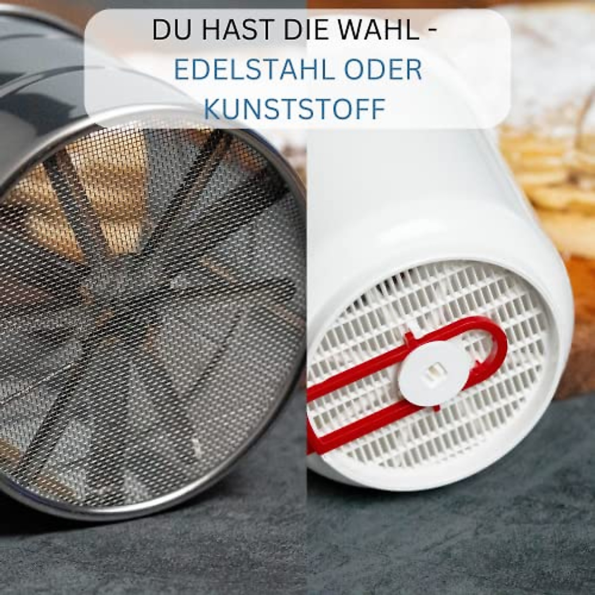 Westmark Flour- And Icing Sifter, 6" x 4" x 4", White/Red