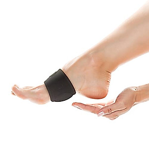 Copper Compression Adjustable Padded Arch Support - 2 Plantar Fasciitis Braces/Sleeves. Foot Care, Heel Spurs, Feet Pain Relief, Flat & Fallen Arches, High Arch, Flat Feet (1 Pair - One Size Fits All)