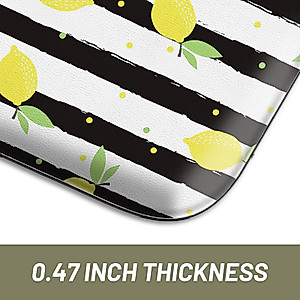 FYATHM Kitchen Mats Lemon Kitchen mats for Floor Anti Fatigue Mats for Kitchen Floor Cushioned Non Skid Washable Memory Foam Kitchen Rugs and Mats for Bedroom Office Sink Laundry
