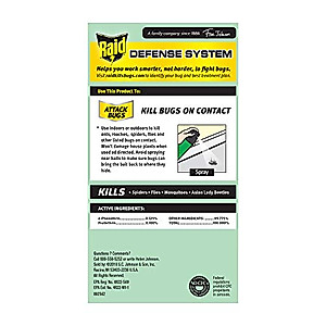 Raid House and Garden Insect Killer Spray, for Indoor & Outdoor Use, Won't Harm Plants, 11 oz