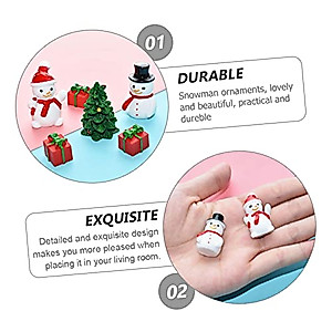 Abaodam 60 Pcs Mini Snowman Mini Christmas Decorations for Crafts Miniatures for Crafts Xmas Miniature Snowman Snow Globes for Kids Mini Figurine Fairy Birthday Party Supplies