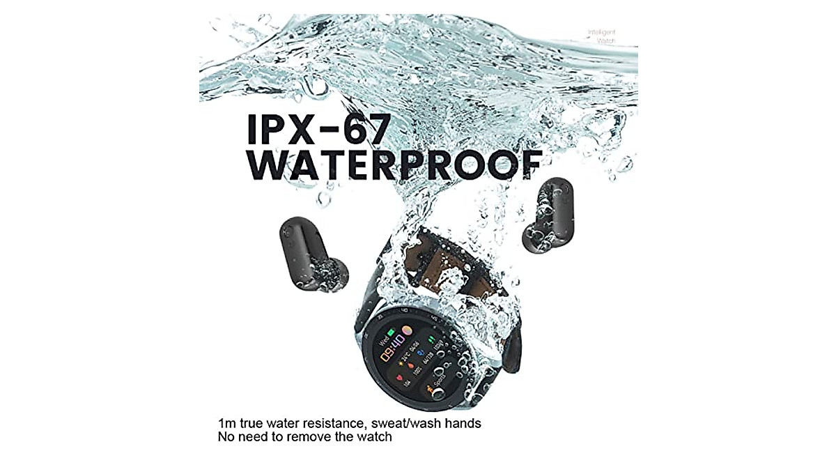HYDZXINGW 2-in-1 Smart Watch with Earbuds | Fitness & Health Monitoring