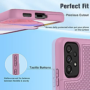 BNIUT for Samsung Galaxy A53 5G (Samsung A53 5G UW) Case: Dual Layer Protective Heavy Duty Cell Phone Cover Shockproof Rugged with Non Slip Textured - Military Protection - 6.5inch (Raspberry Pink)