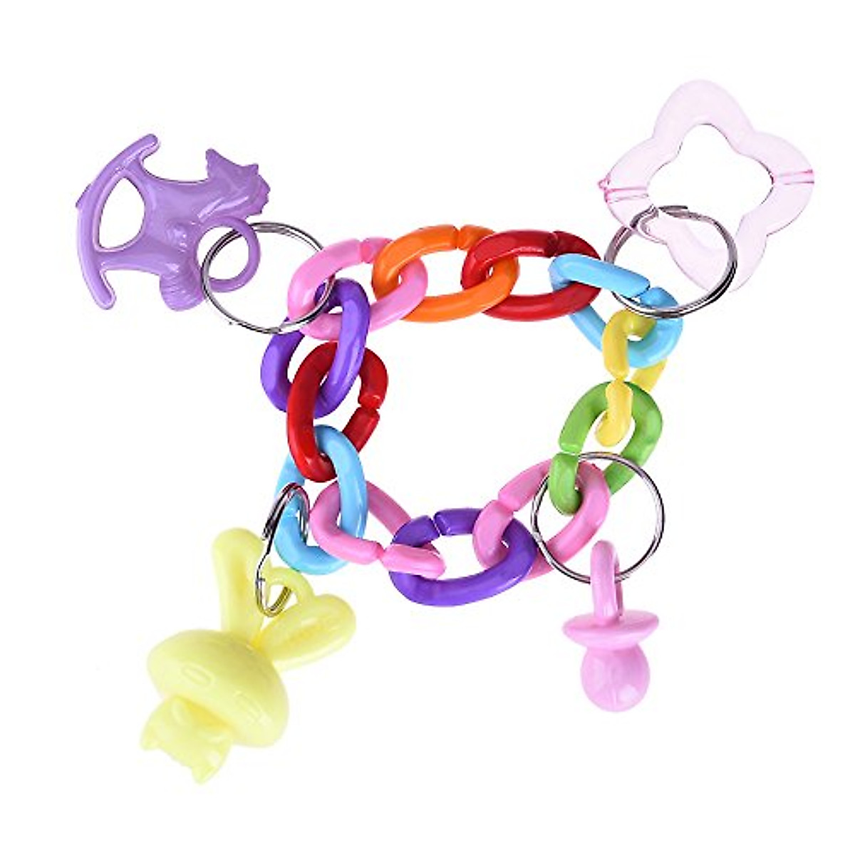 Hypeety Bird Parrot Foot Toy Chewing Swing Bite Toy Plastic Parrot Toys