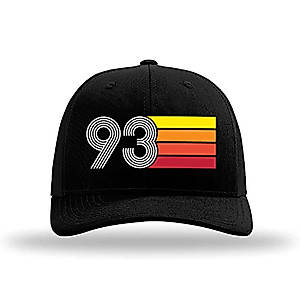 NewEleven 30th Birthday Gifts for Men Women - Vintage 1993 30th Birthday Decorations Men Women - Retro Trucker Hat (1993 Black)
