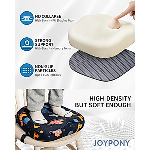 Toddler Booster Seat for Dining Table, 4 inch Ergonomic Design Dining Chair Heightening Cushion Portable Dismountable Eating, Washable Kids Toddler Booster Cushion, Adjustable Elasticity Straps (Star)