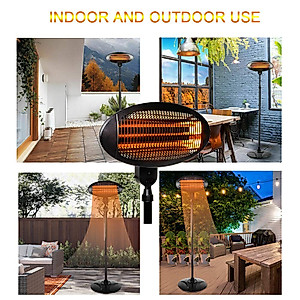 Outdoor Heater Electric -Infrared Patio Heater, 3 Adjustable Power Level Outdoor Heater & Overheat Protection, Infrared Heater for Patio, Garage, Courtyard