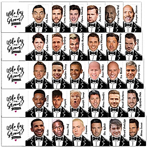 Nopoben Bridal Shower Games - Who Has The Groom Scratch Off Celebrity Cards, Bachelorette Party Games Supplies – 36 Cards(XL01-baica)