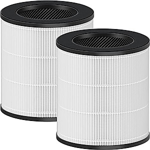 XBWW 2 Packs True HEPA Replacement Filter Compatible with AMEIFU GDAP1W / GDAP1USW / Vi-GDAP1USW, VEWIOR A2 (ClearAir-A2) and Tailulu HQZZ-160 Air Cleaner Purifiers