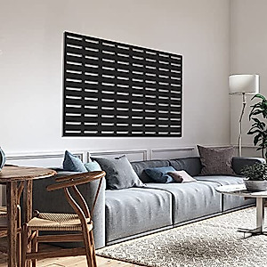 3'x6' Boardwalk Decorative Screen Panel, Black