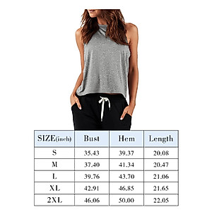 LASLULU Womens Sleeveless Tank Tops Workout Yoga Tops Halter Neck Crop Tops Loose Athletic Sport Shirts Muscle Tank Casual Crop Tops for Teen Girls(Burgundy Medium)