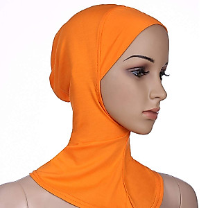 Vpang 5 Pack Womens Muslim Mini Hijab Caps Solid Color Modal Islamic Neck Cover Under Scarf Head Wear Cap (Set 2)