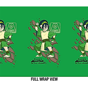 Avatar The Last Airbender OFFICIAL Toph Rock Slide 24 oz Insulated Canteen Water Bottle, Leak Resistant, Vacuum Insulated Stainless Steel with Loop Cap