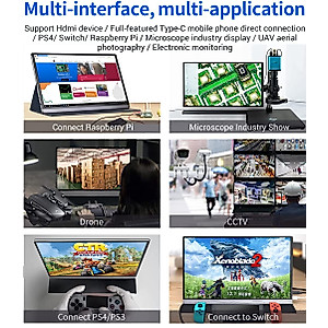 CINOTOP Portable Monitor for Laptop 15.6Inch 1080P - FHD 1920 x 1080,Small Monitor Screen Display,VESA Mount, Ultra-Slim, Lightweight, Sleek, USB 3.1 Powered, for PC, PS4, Switch,Console