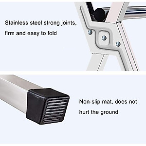 Drying Rack Stainless Steel Folding 2 Meters Free Outdoor Cool Clothes Pole Balcony Telescopic Drying Frame Landing FANJIANI