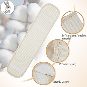 Retyion 4 PCS Adjustable Baby Belly Band Velcro Design Cotton Baby Umbilical Cord (Random Color)