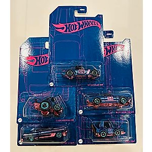 Hot Wheels 2022 - Pearl & Chrome Series 2 - Set of 5 - with Out Chase - Skyline 2000 GT-R, Fairlady Z, Baja Bug, 53 Chevy, Manga Tuner - Ships Bubble Wrapped in a Box