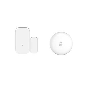 Aqara Door and Window Sensor Plus Aqara Water Leak Sensor, REQUIRES AQARA HUB, Zigbee Connection, For Remote Monitoring, Alarm System and Smart Home Automation