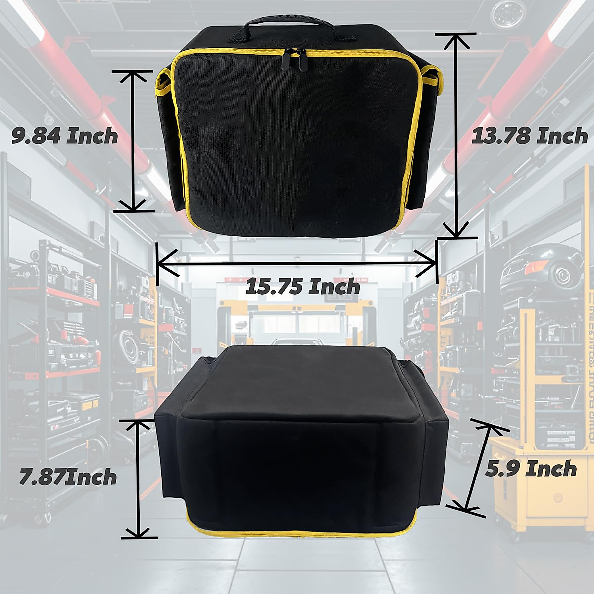 ROYALMAL Carrying Case for DEWALT DXAEJ14 Portable Power Station - Compatible with Air Compressor, Charger, and Inverter Accessories (Case Only) Shell Replacement, Black, BAG-002