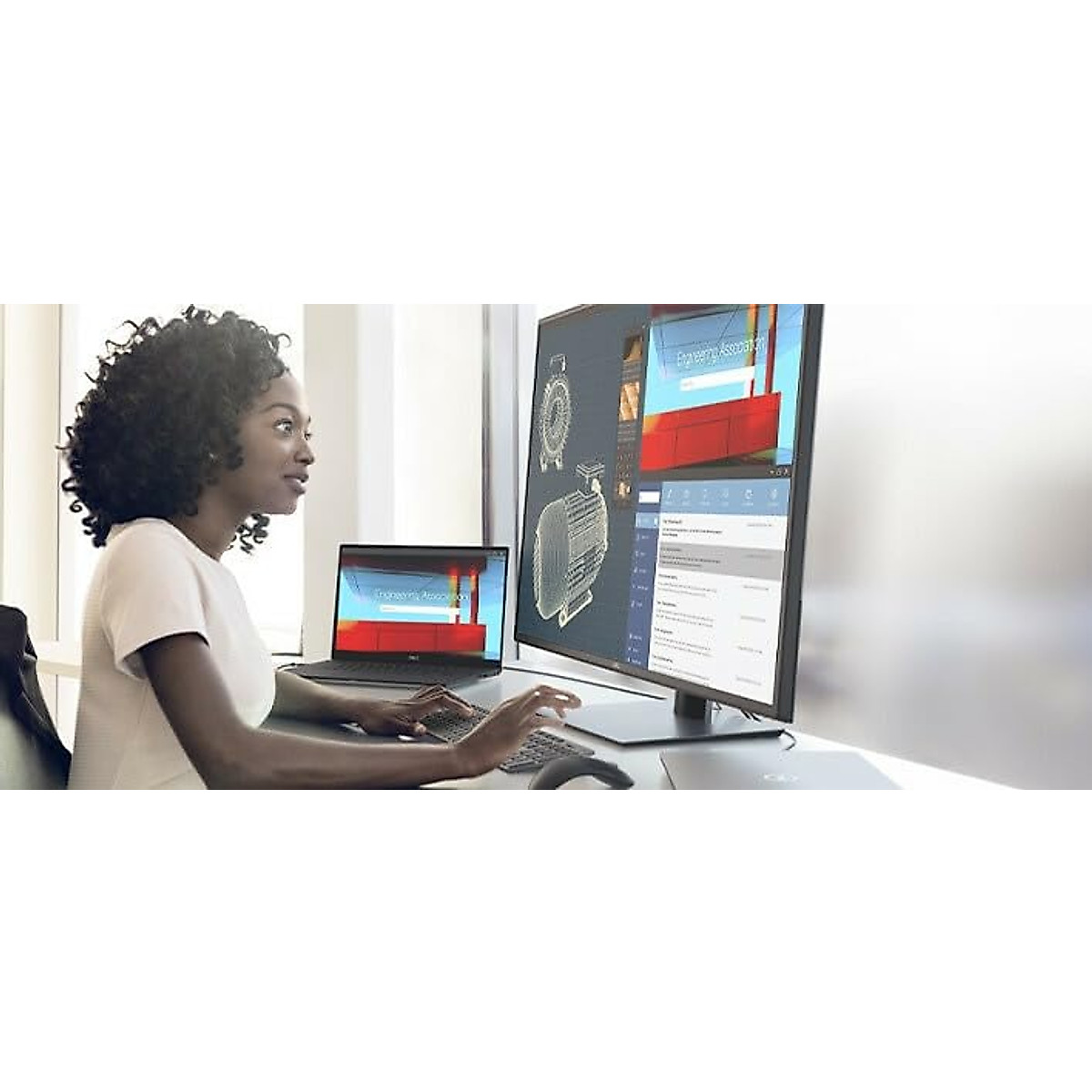 Dell U2720QM 27 Inch UltraSharp 4K UHD, IPS Ultra-Thin Bezel Monitor (HDMI, DisplayPort, USB-C), VESA Certified, Silver, Black