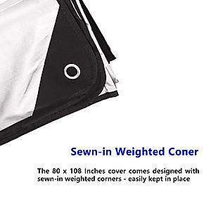 Drum Set Dust Cover Large 78"x 98” Premium Black Waterproof 420D Oxford Fabric Drum Set Cover with Sewn-in Weighted Corners Anti UV-Rays Protects From the Sun