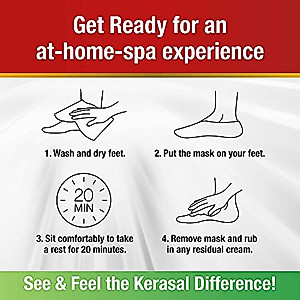 Kerasal Intensive Repair Foot Mask Foot Mask for Cracked Heels and Dry Feet, Single ( Pair), 1 Count