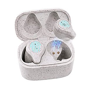 Wireless Earbuds Bluetooth Headphones Built-in Microphone with Support Wireless Charging Case, Wheat Straw in-Ear TWS Earphones with Stereo and Bass, for iPhone, Android，PC (TO6)