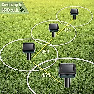 LIGHTSMAX Mole Repellent Mole Repeller Solar Powered Gopher Repellent Ultrasonic Vole Repellant Gopher Repellent Rodent Deterrent No Mole Traps Killer Harm to Your Lawn Yard (8)