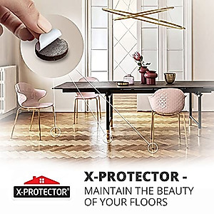 X-PROTECTOR 357 pcs Premium Huge Pack Felt Furniture Pads! Quantity of Furniture Sliders with Many Big Sizes – Your Ideal Floor Protectors. Protect Your Hardwood & Laminate Floor!