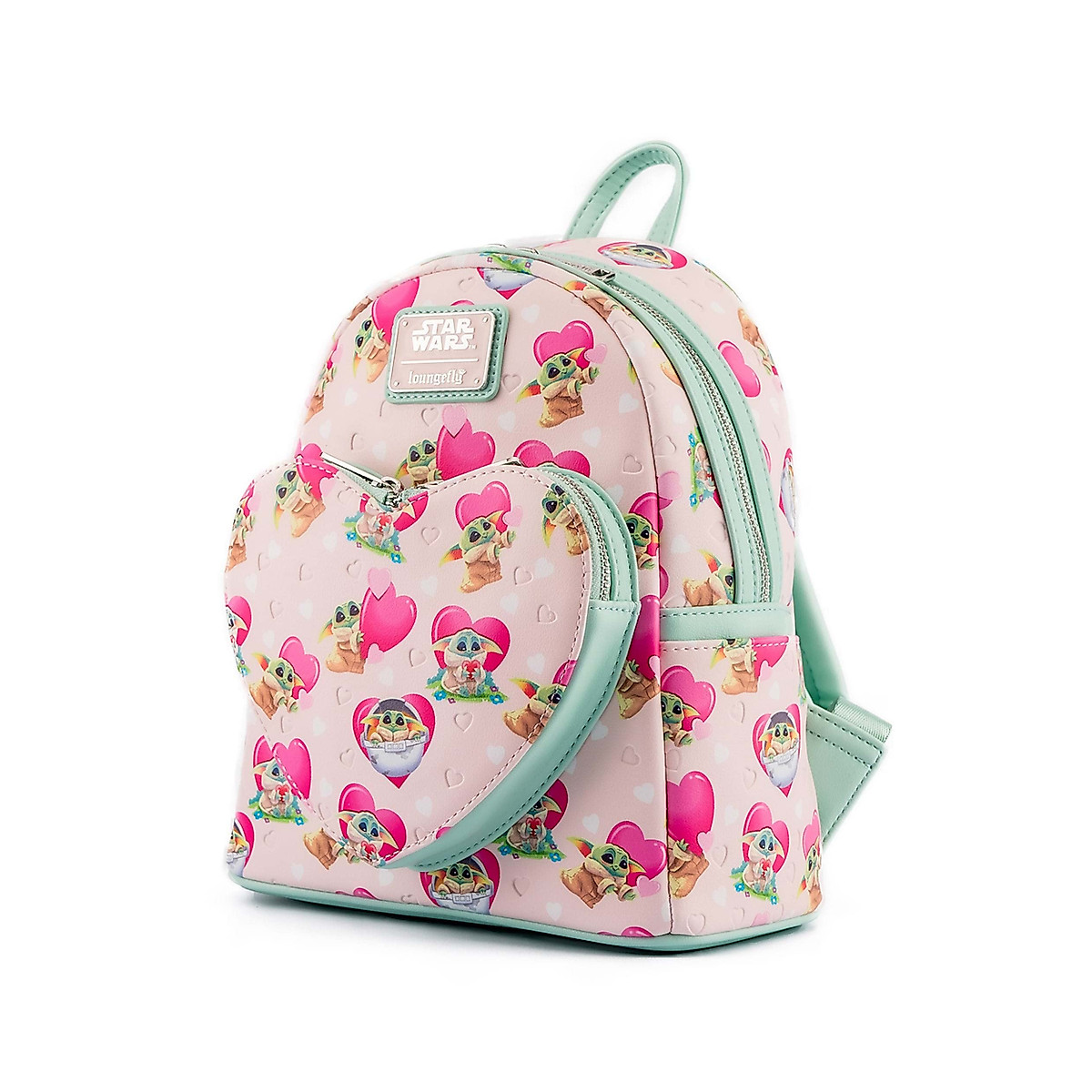 Loungefly Star Wars Mandalorian Grogu Valentines Backpack Star Wars One Size