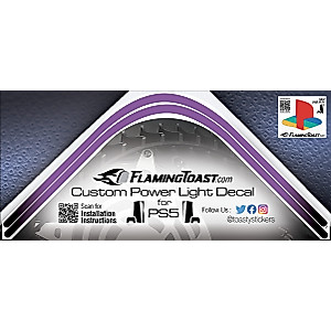 Power Light Decal and Underlay Sticker Combo for PS5 Playstation 5 (Purple)
