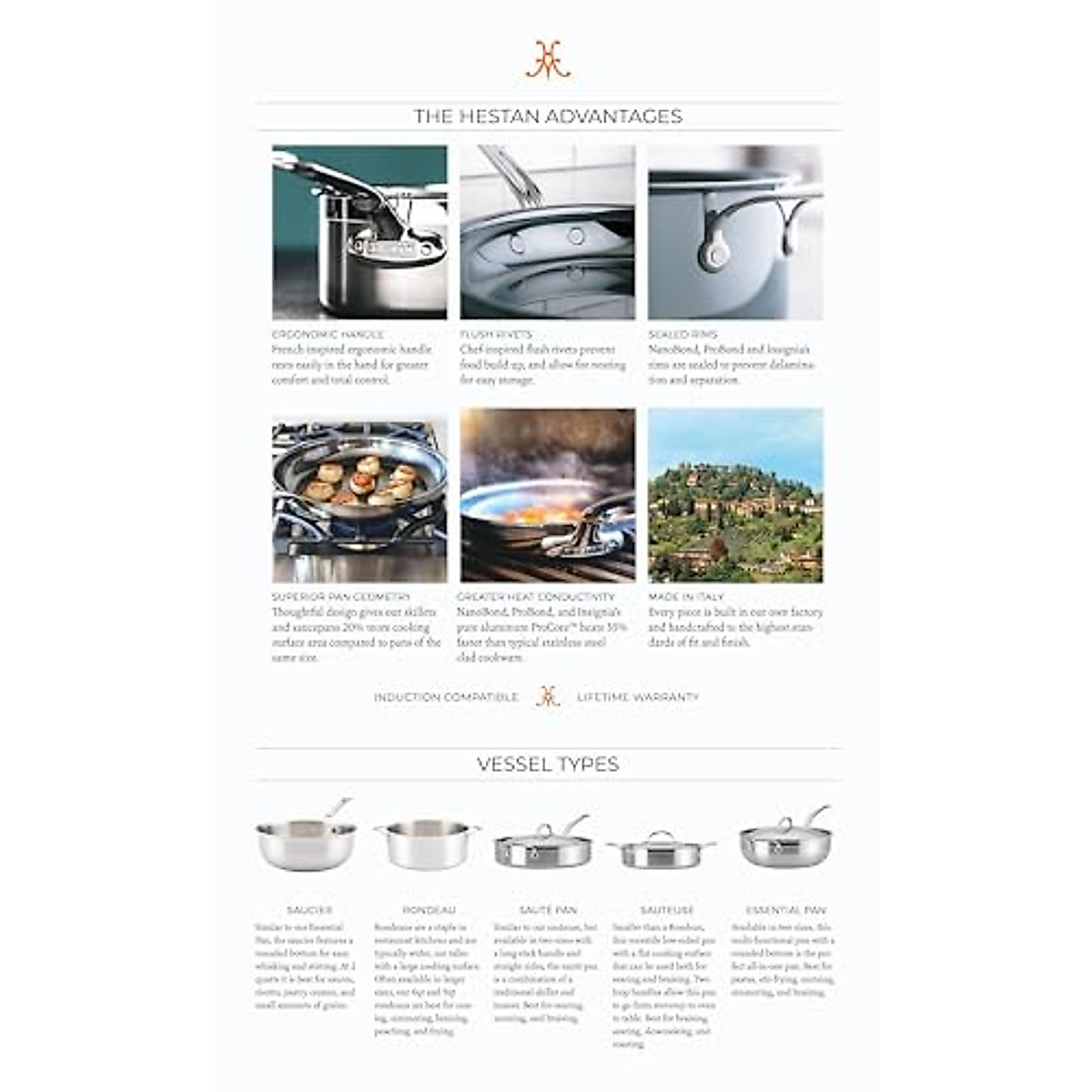 Hestan - ProBond Collection - Essential Skillet Set, Set of Two, 8.5-inch NonStick & 11-inch Stainless Steel, Made without PFOAs