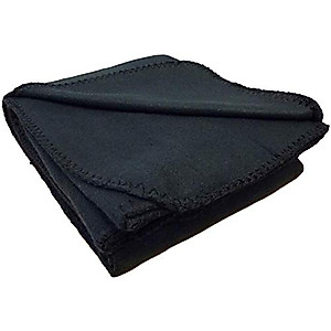 50x60 Throw Blankets, Fleece Throw Blanket for Livingroom, Couch, Chair, Bed (Solid Black)