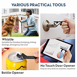 Safety Keychain Set for Women with Personal Safety Alarm, Safety Keychain Accessories with Security Alarm Keychain with Strobe LED Light, Hand Wrist Lanyard Key Chain Holder, Cute Pom Pom and Whistle