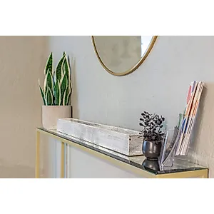 BarnwoodUSA Rustic Centerpiece Barnwood Box | Dining Room Table Decorations for Home Décor | Coffe Table Décor | Planter Box | White Wash | 35.5" L