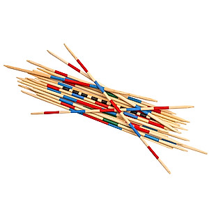 BSIRI Mikado Wooden Pick Up Sticks Classic Kids Board Game for Adults and Teens in Family and Children Board Games for Kids 7 and Brain Teasers of Mathematics Fun Table Games