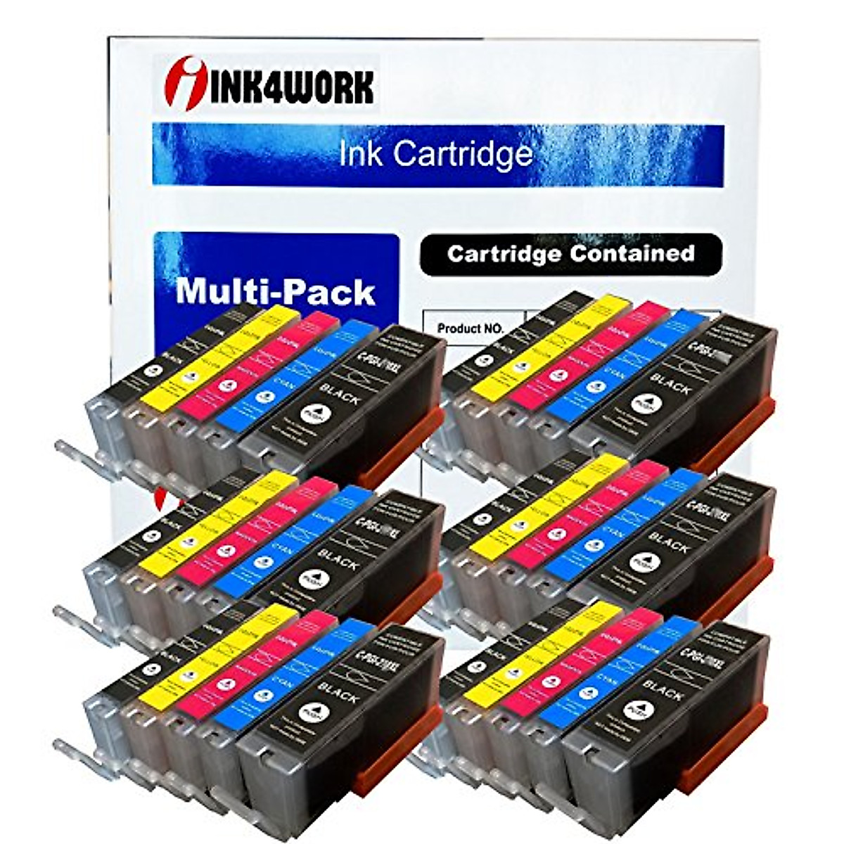 INK4WORK 30 Pack Compatible Ink Cartridge Replacement for Canon PGI-250XL PGI250 XL CLI-251XL CLI251 XL for use with Pixma MX722 MX922 MG5620 MG5420 MG5422 MG5520 MG5522 MG6620 iX6820 iP7220