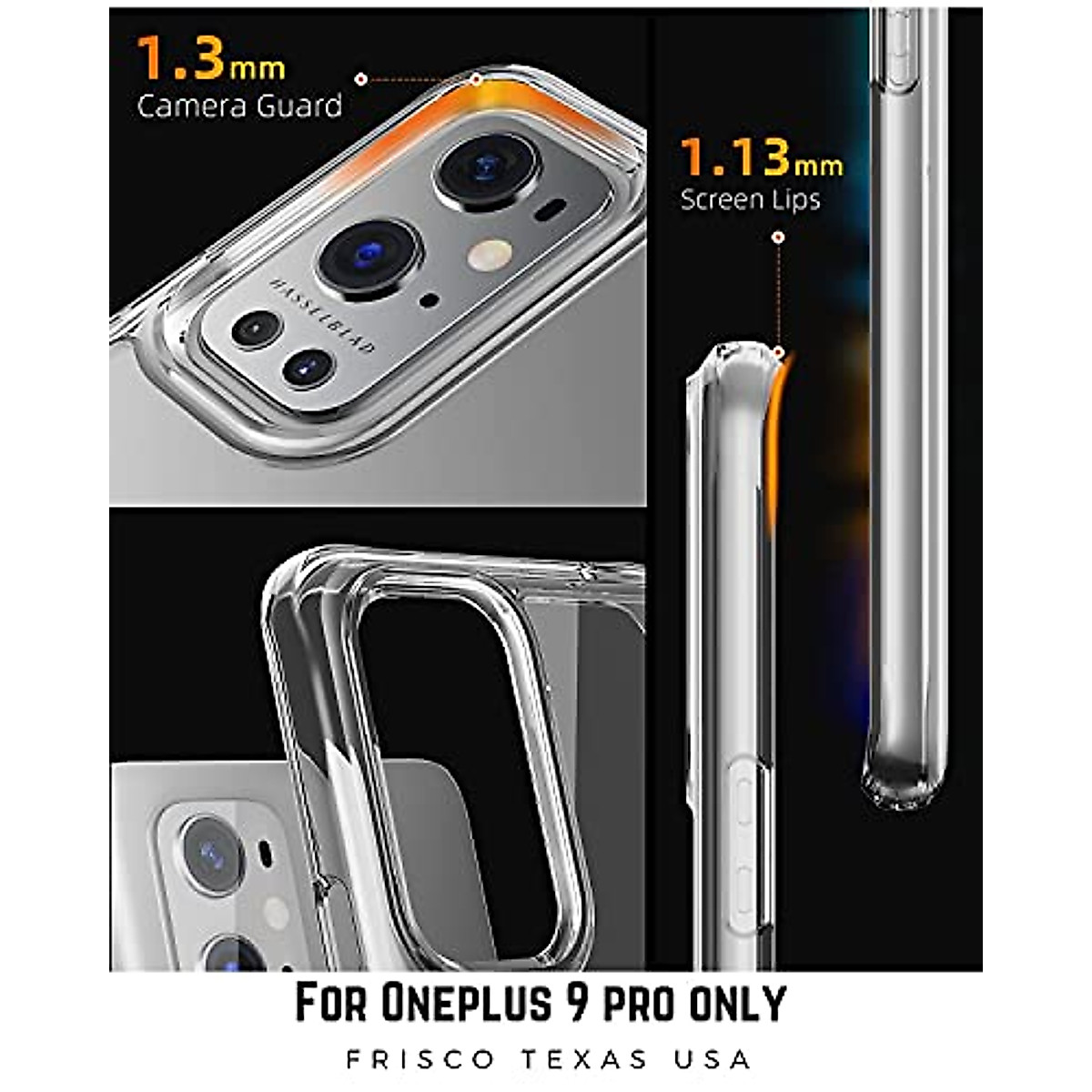 ArmadilloTek CaseBorne S Compatible with OnePlus 9 Pro Hybrid Clear Case (2021 Release) - Clear