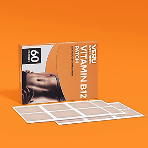 Veru Wellness B12 Energy Patch, Natural Patch B12, Garcinia - Self Adhesive Time Release Patch (60 Days)