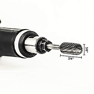 8PC Carbide Burr Set 1/4" Shank, Tungsten Double Cut Rotary Die Grinder Bits - Cutting Burrs for Milwaukee, Dewalt and Die Grinder Accessories - Wood Carving Metal Working - Free Screw Extractor Kit